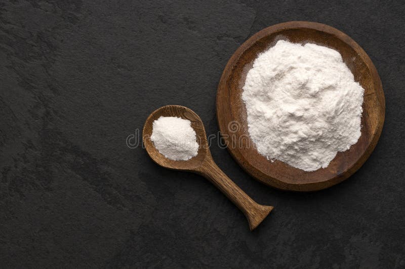 Baking Soda - Crystalline Solid Compound in Spoon and Bowl Stock Image ...