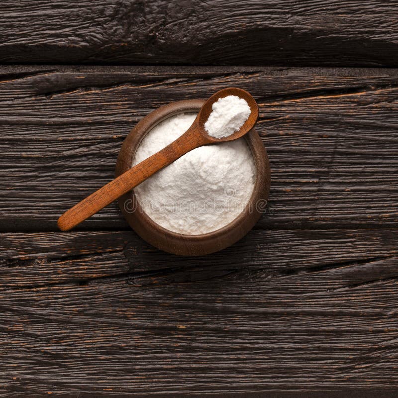 Baking Soda - Crystalline Solid Compound in Spoon and Bowl Stock Image ...