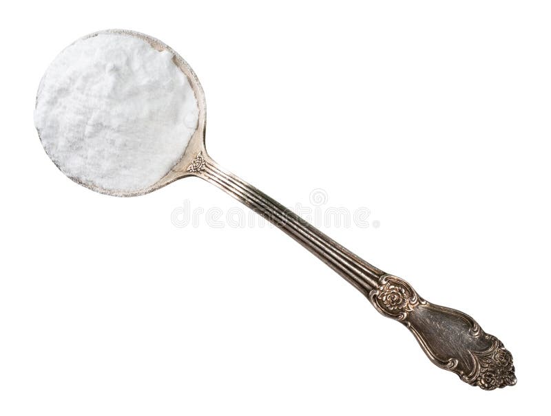 Baking Powder in Silver Tablespoon Cutout Stock Photo - Image of ...