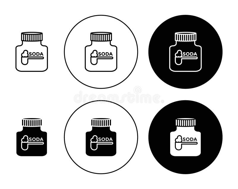 Baking Soda Vector Icon Mark Set Symbol for Web Application Stock ...