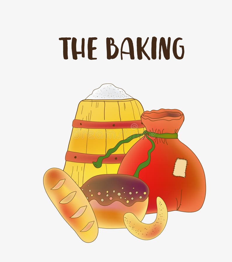 Baking Symbols Set in Color. Vector Illustration Stock Vector ...