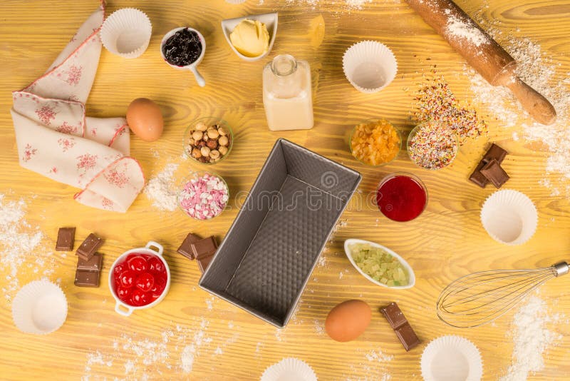 Baking stock photo. Image of sweet, table, cupcakes, eggs - 43980402