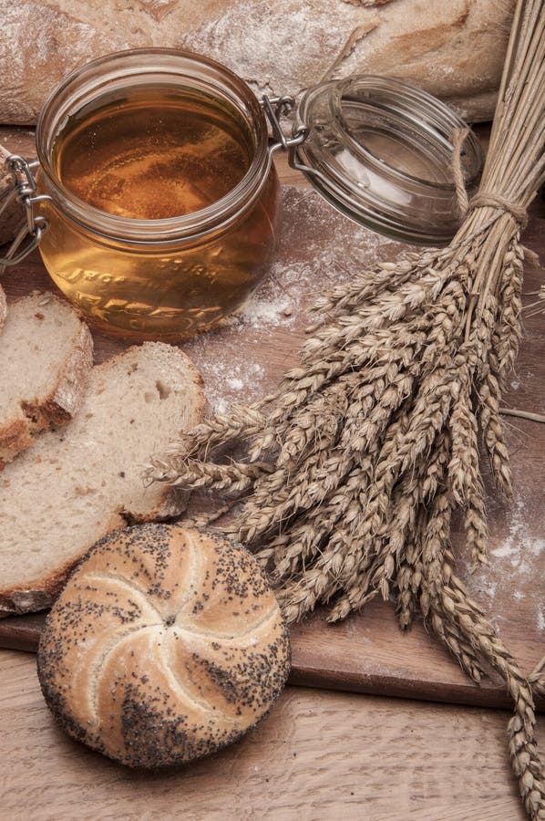 Baking Theme Table with Bread Stock Image - Image of breakfast, loaf ...