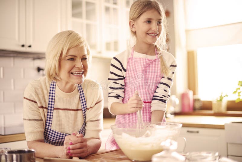 Baking time stock image. Image of family, beater, childhood - 85890697