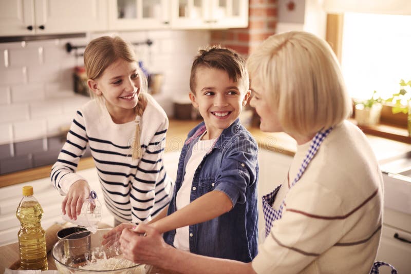 Baking time stock photo. Image of family, elementary - 85891288