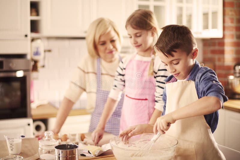Baking time stock image. Image of family, beater, dough - 85891445