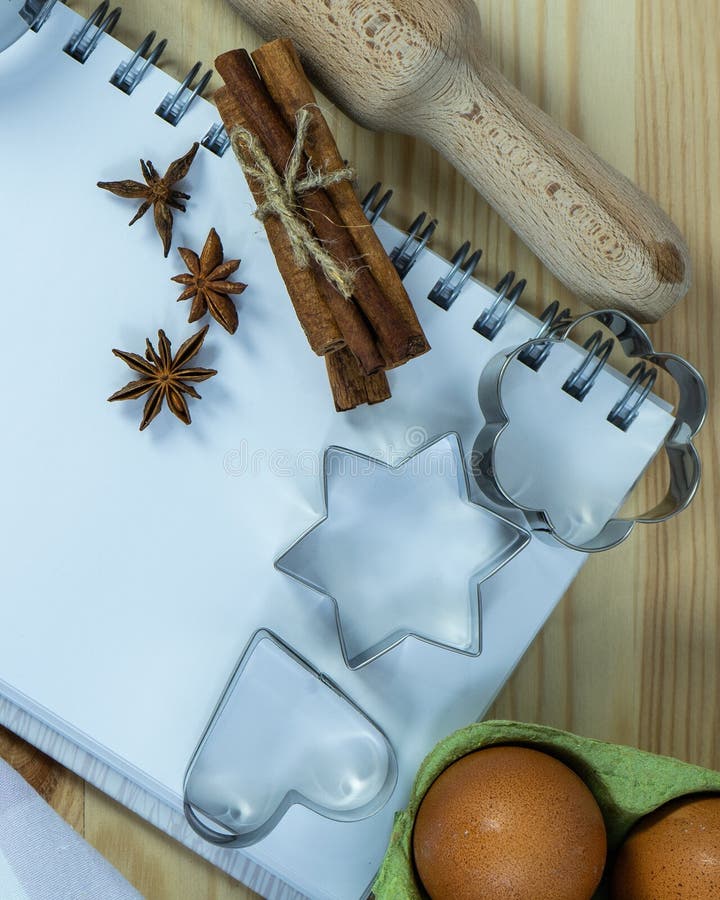 Baking Tools and Kitchen Equipment are Laid Out on a Table Sprinkled ...