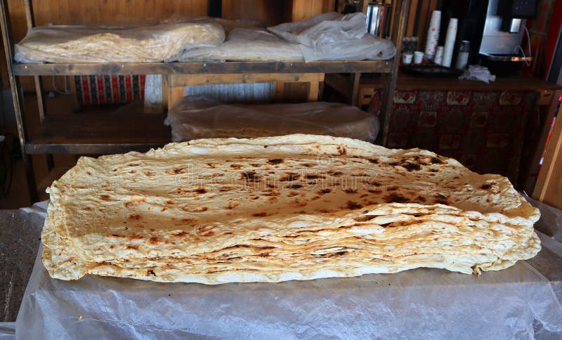 Baking Traditional Lavash in Armenia Stock Image - Image of closeup ...