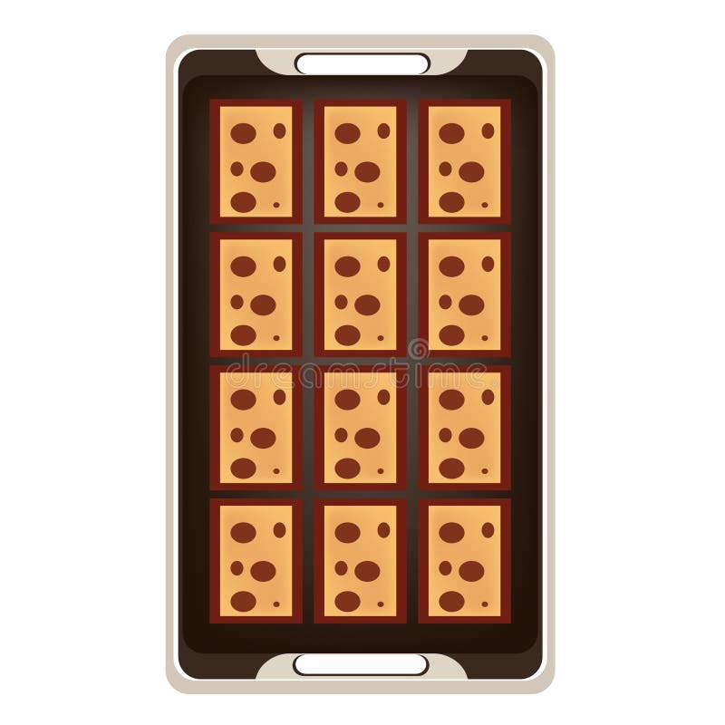 Baking Tray with Finished Baking Stock Vector - Illustration of food ...