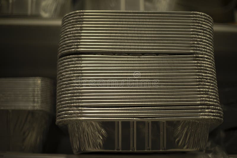 Baking Trays. Goods in Supermarket Stock Image - Image of merchandise ...