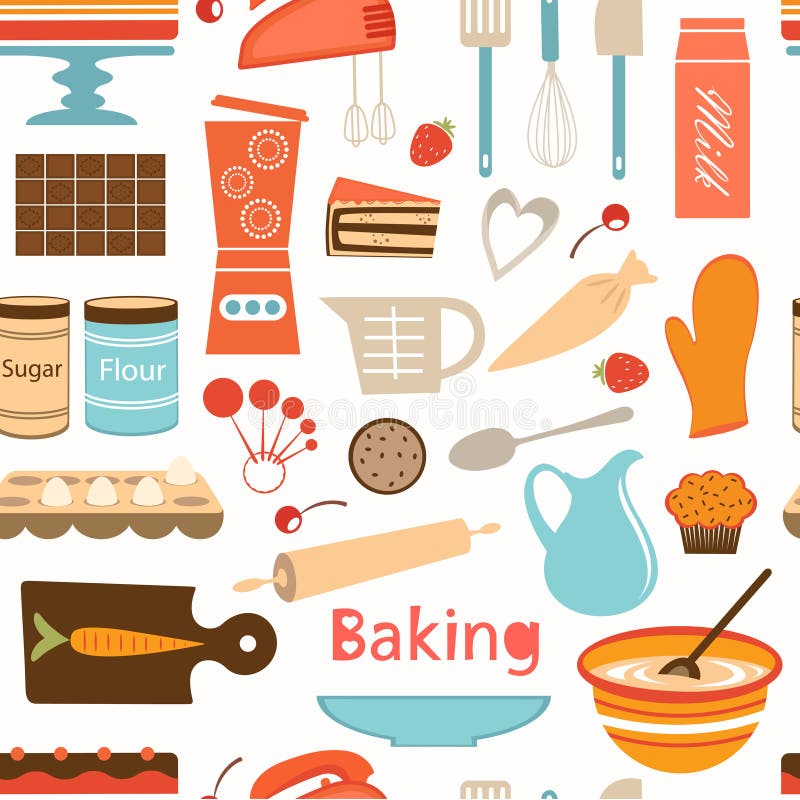 Baking wallpaper stock vector. Illustration of carrot - 44648668