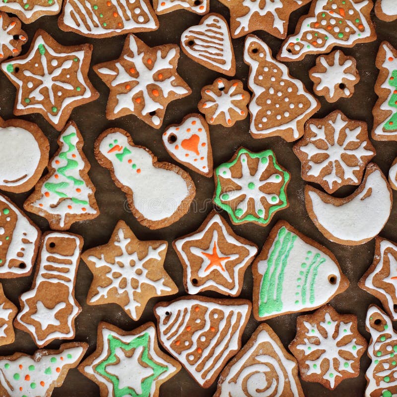 Baking for the Winter Holidays Stock Photo - Image of flat, homemade ...