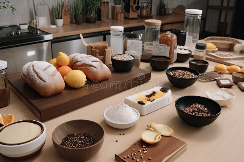 Baking Workshop with Fresh Ingredients and Ingredients for Modern, Chic ...