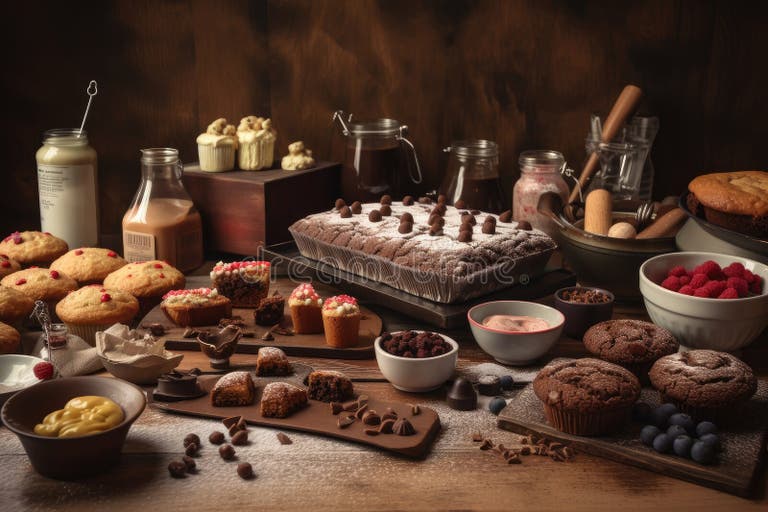Baking Workshop with a Variety of Ingredients, Tools, and Techniques for Creating Different ...