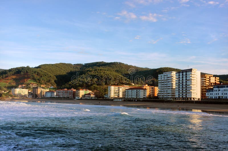 Bakio Village and Beach in Basque Country Stock Photo - Image of ...