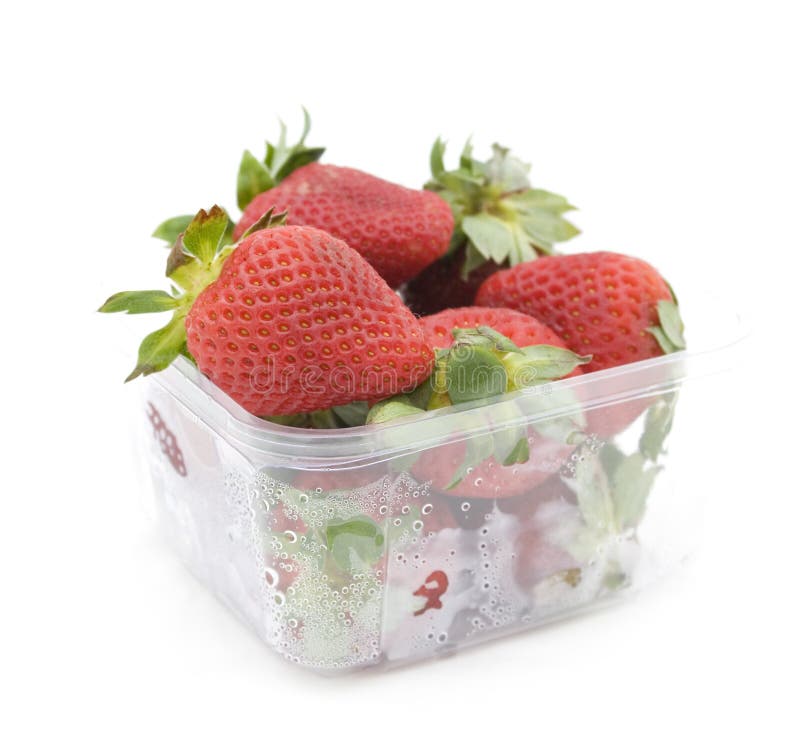 Bakje van aardbeien stock afbeelding. Image of houder - 12224139