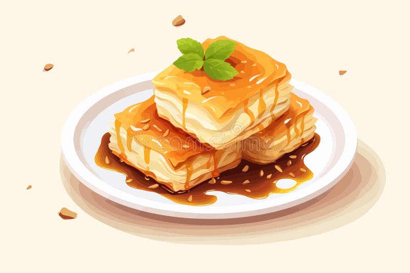 Baklava Vector Flat Minimalistic Isolated Illustration Stock Vector ...