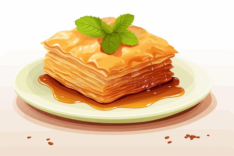 Baklava Vector Flat Minimalistic Isolated Illustration Stock Vector ...