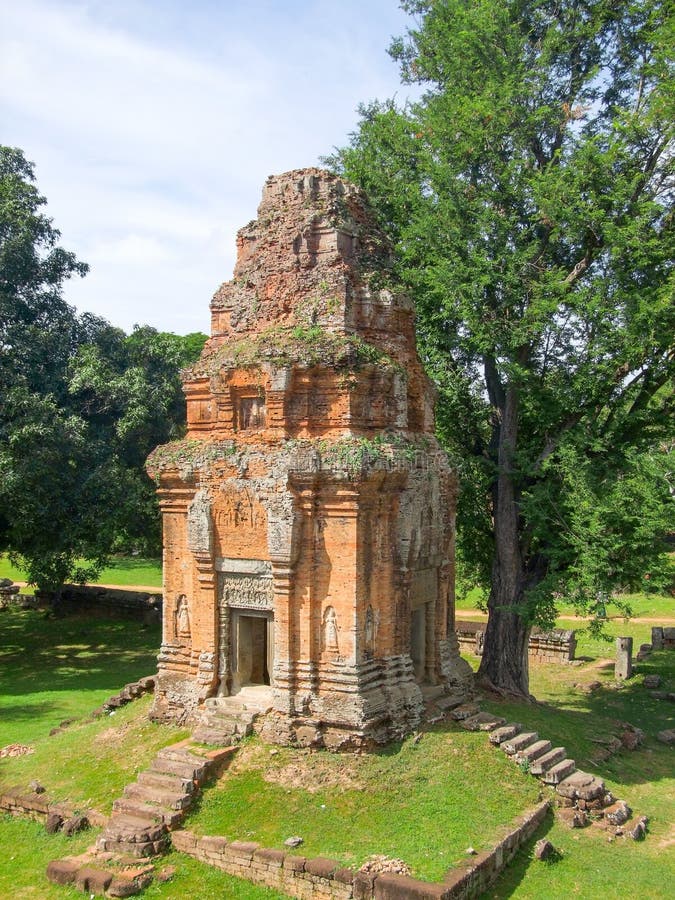 Bakong at Angkor stock image. Image of relief, sandstone - 73558657
