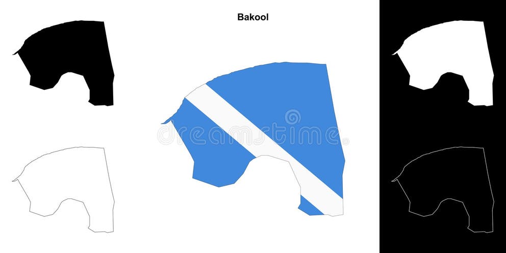 Bakool outline map stock vector. Illustration of gobol - 356556746