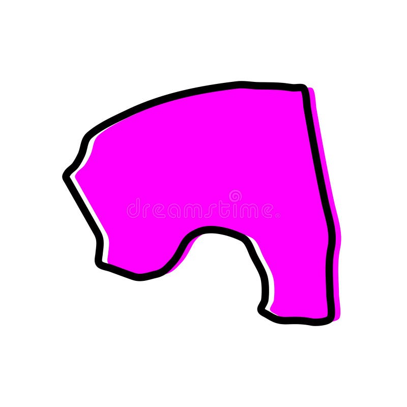 Bakool Region of Somalia Vector Map Illustration Stock Vector ...