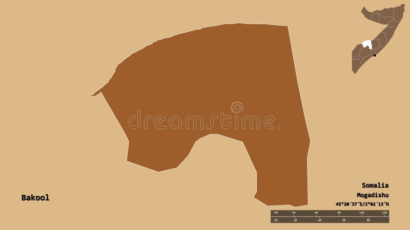 Bakool, Region of Somalia, Zoomed. Pattern Stock Illustration ...