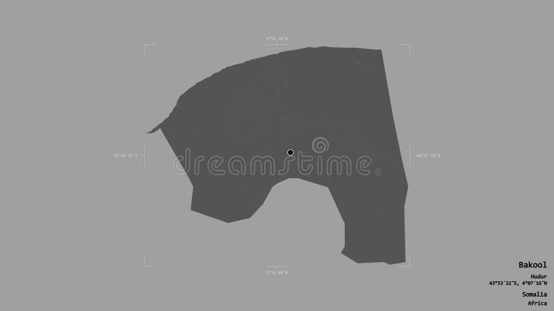 Bakool - Somalia. Bounding Box. Bilevel Stock Illustration ...