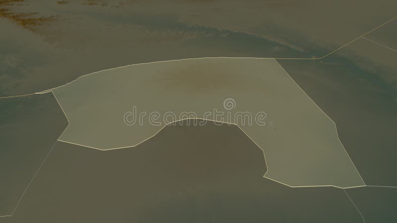 Bakool, Somalia - Outlined. Relief Stock Illustration - Illustration of ...