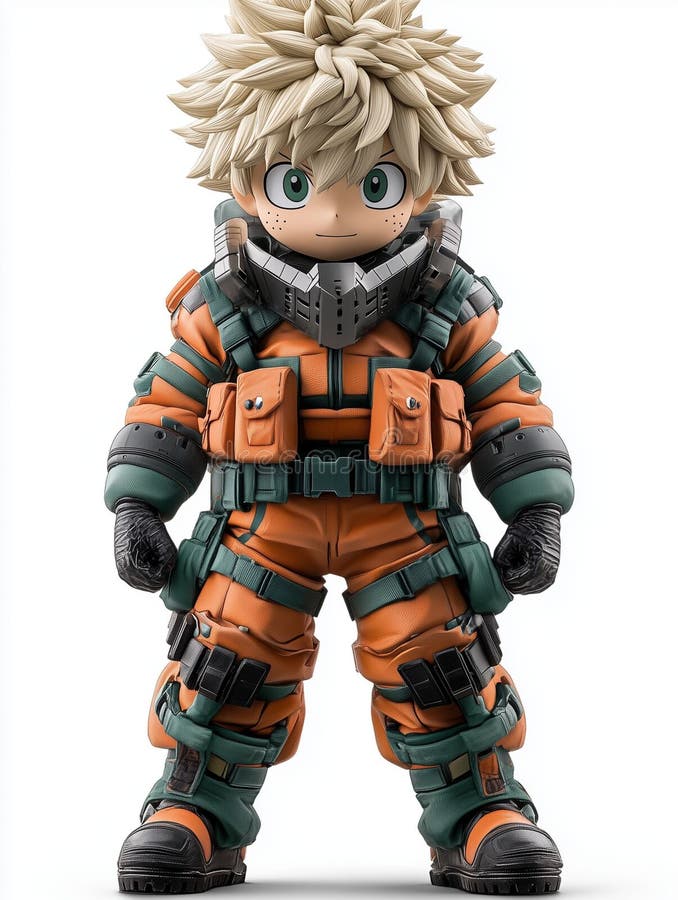 Bakugo in Explosive Action Pose 3D Stock Photo - Image of creative ...