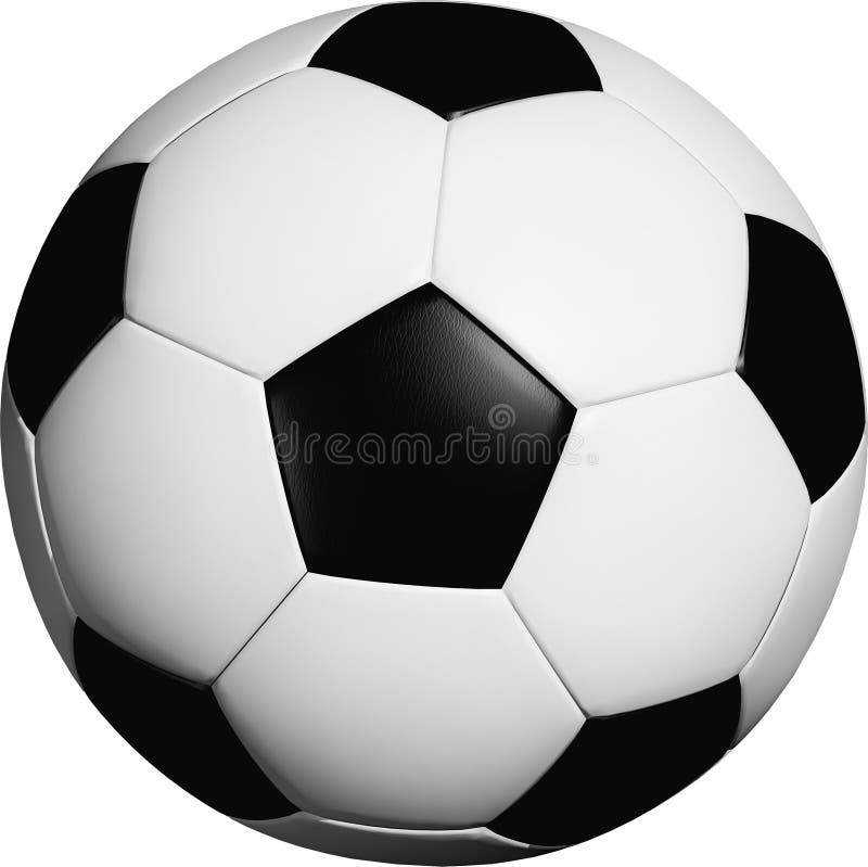 Balón de fútbol aislado stock de ilustración. Ilustración de juego ...