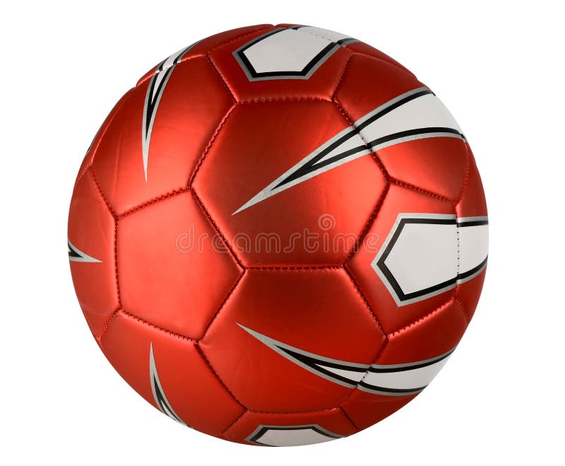 Balón de fútbol rojo imagen de archivo. Imagen de bola - 29531863