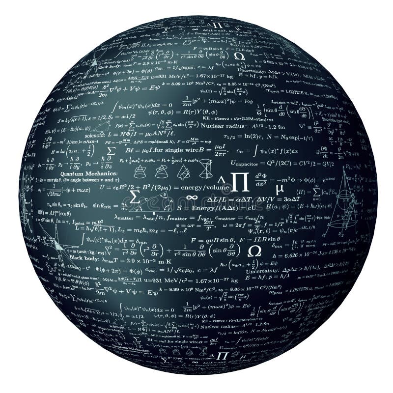 Bal Made of Mathematical Formulas Stock Illustration - Illustration of ...