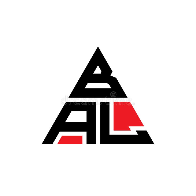 BAL Triangle Letter Logo Design with Triangle Shape. BAL Triangle Logo ...