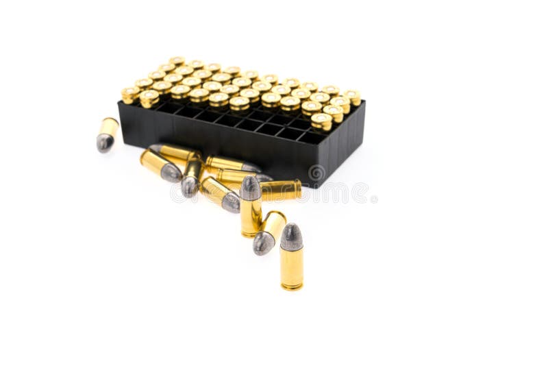Bala De 9mm Para a Arma No Fundo Branco Imagem de Stock - Imagem de ...