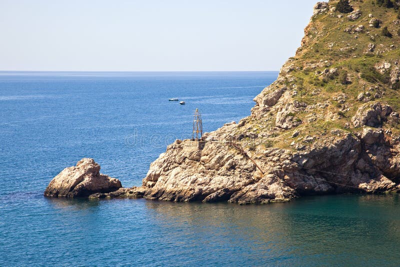 Balaclava bay entrance stock image. Image of stone, port - 38372437