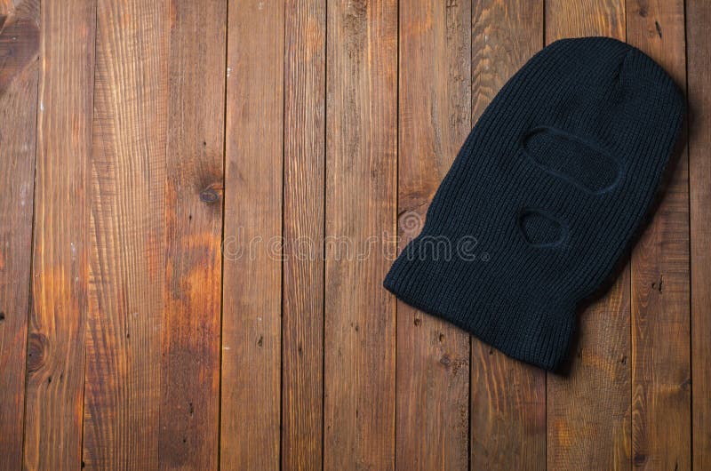 Balaclava on the table stock photo. Image of mask, thief - 85512376