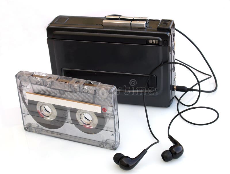 Lecteur De Cassettes De Baladeur De Vintage Avec Les Earbuds Et La ...