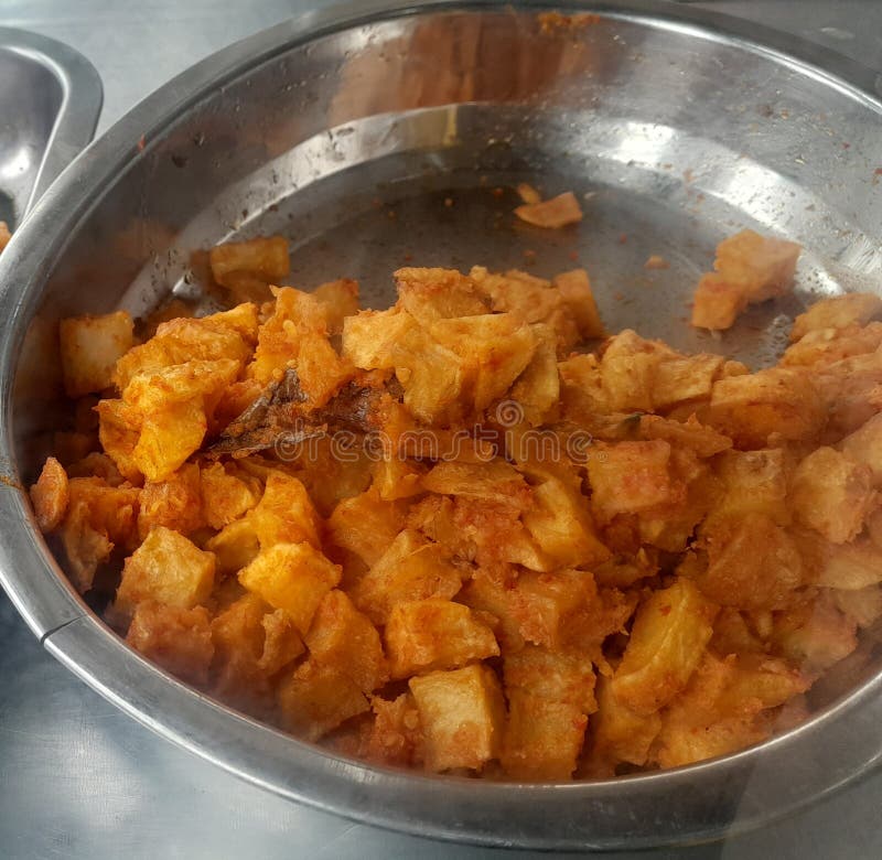 Balado Potatoes in a Food Stall, a Type of Food in Indonesia Stock ...