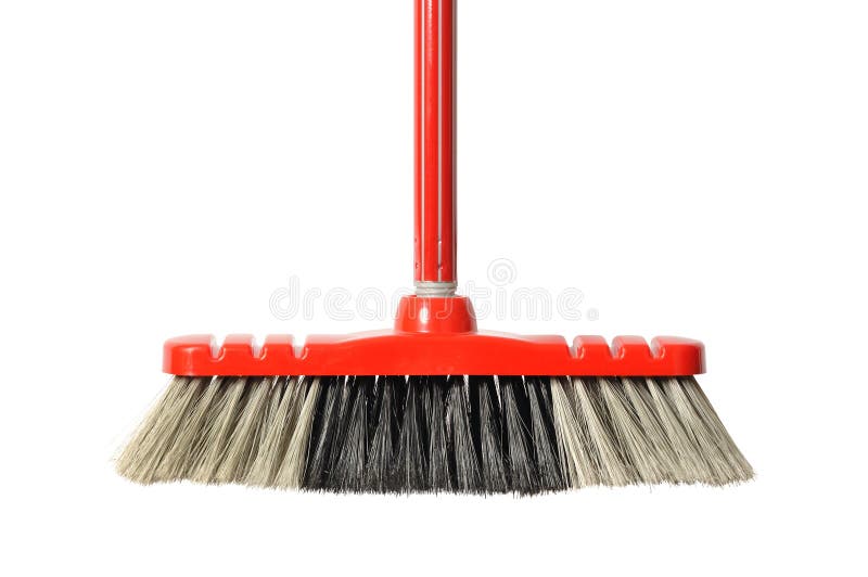 Balai rouge image stock. Image du rouge, isolement, champ - 19793271