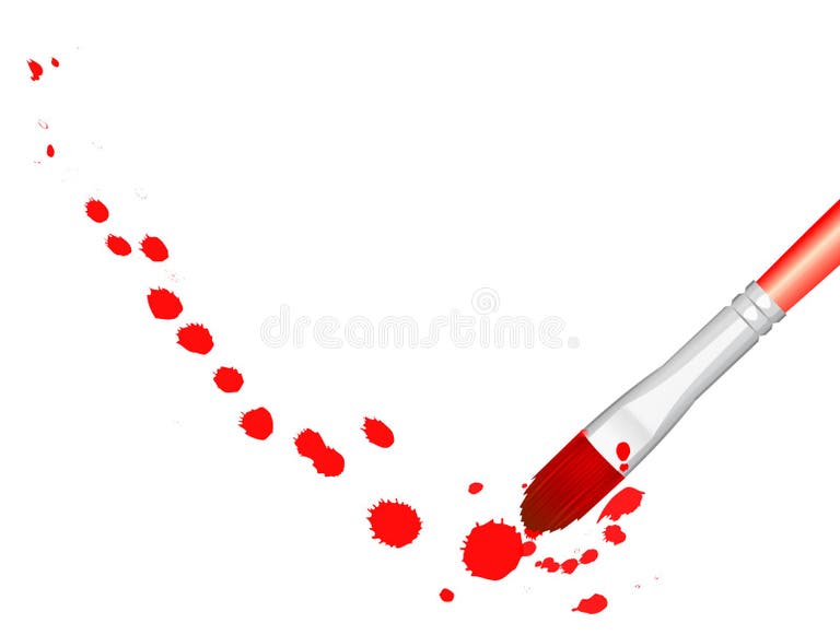 Balai rouge de splat illustration stock. Illustration du modifié - 2401631