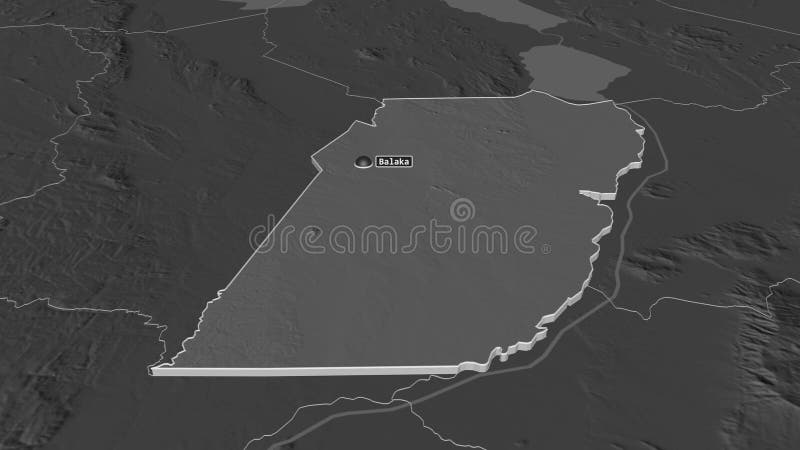 Balaka, Malawi - Extruded with Capital. Bilevel Stock Illustration ...