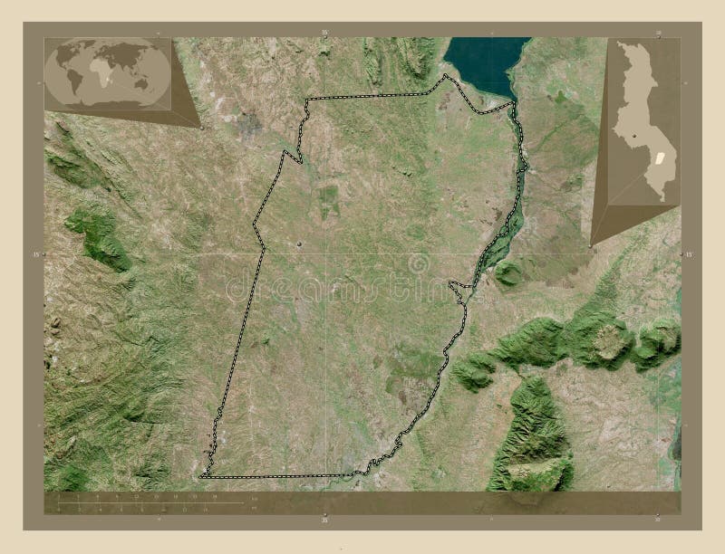 Balaka, Malawi. High-res Satellite. Capital Stock Illustration ...