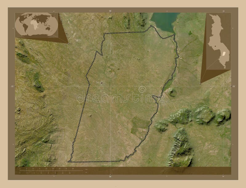 Balaka, Malawi. Low-res Satellite. Capital Stock Illustration ...