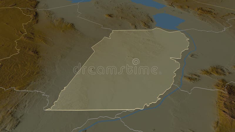 Balaka, Malawi - Outlined. Relief Stock Illustration - Illustration of ...