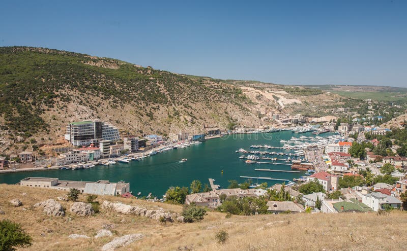 Balaklava Bay with Yachts and Small Ships Stock Image - Image of boat ...