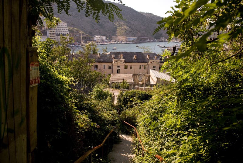 Balaklava Town and Harbor View Stock Photo - Image of view, balaklava ...