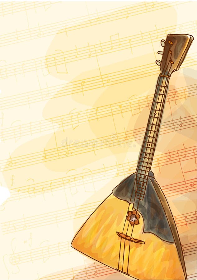 Balalaika - National Russian Musical Instrument. Stock Illustration ...