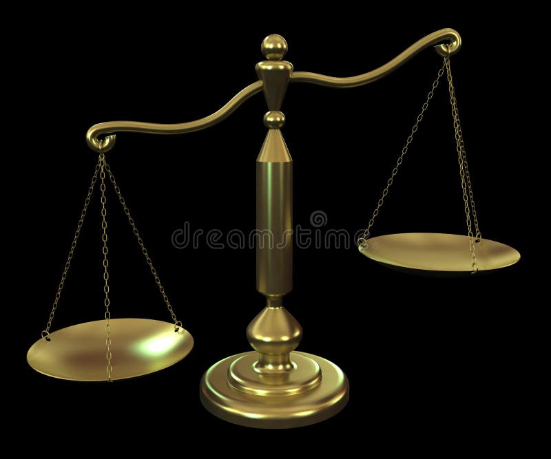Symbolic Balance of Justice or Law Stock Illustration - Illustration of ...