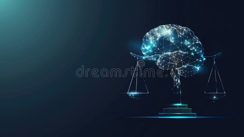 Balance in AI Development Illustrated by AI Ethics Concept with Digital ...