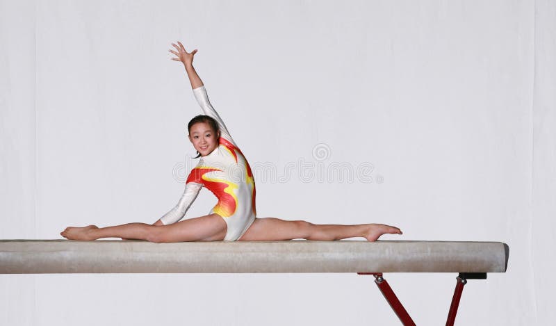 Balance beam stock image. Image of pose, girl, gymnastic - 6357691